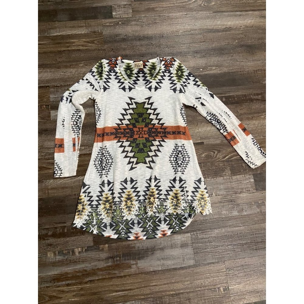 Vocal Aztec Tunic Dress Boho Tribe Woman Xl - Gem